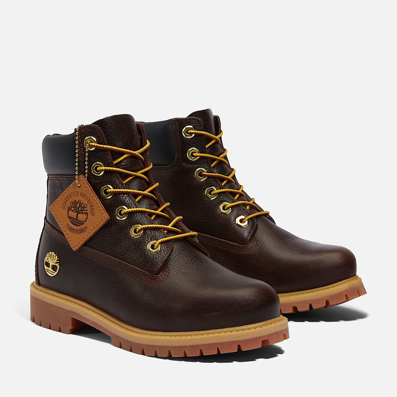 Junior Timberland® Premium Espresso 6-Inch Lace-Up Waterproof Boot