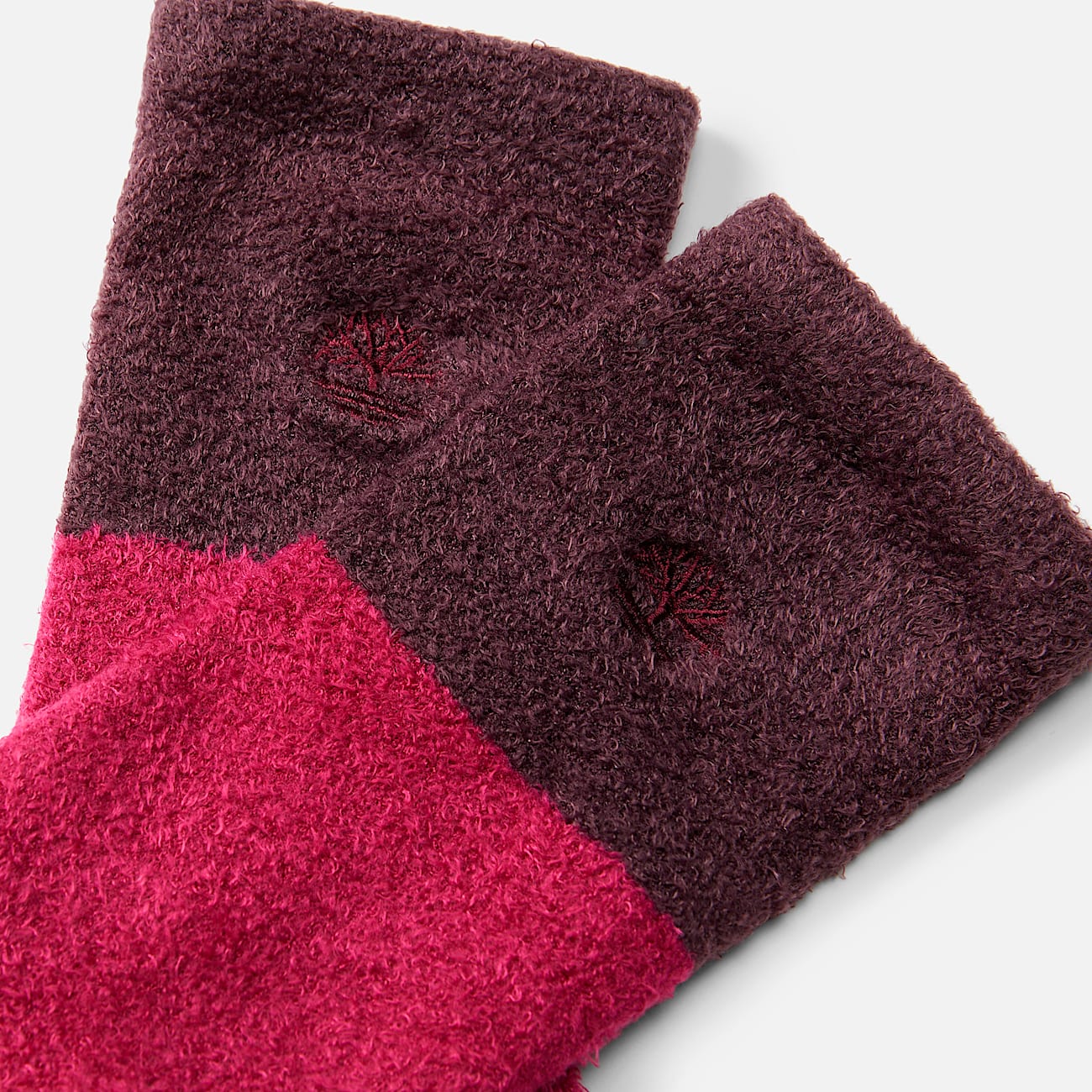 Women's Timberland® Color Block Fuzzy Shortie Crew Sock