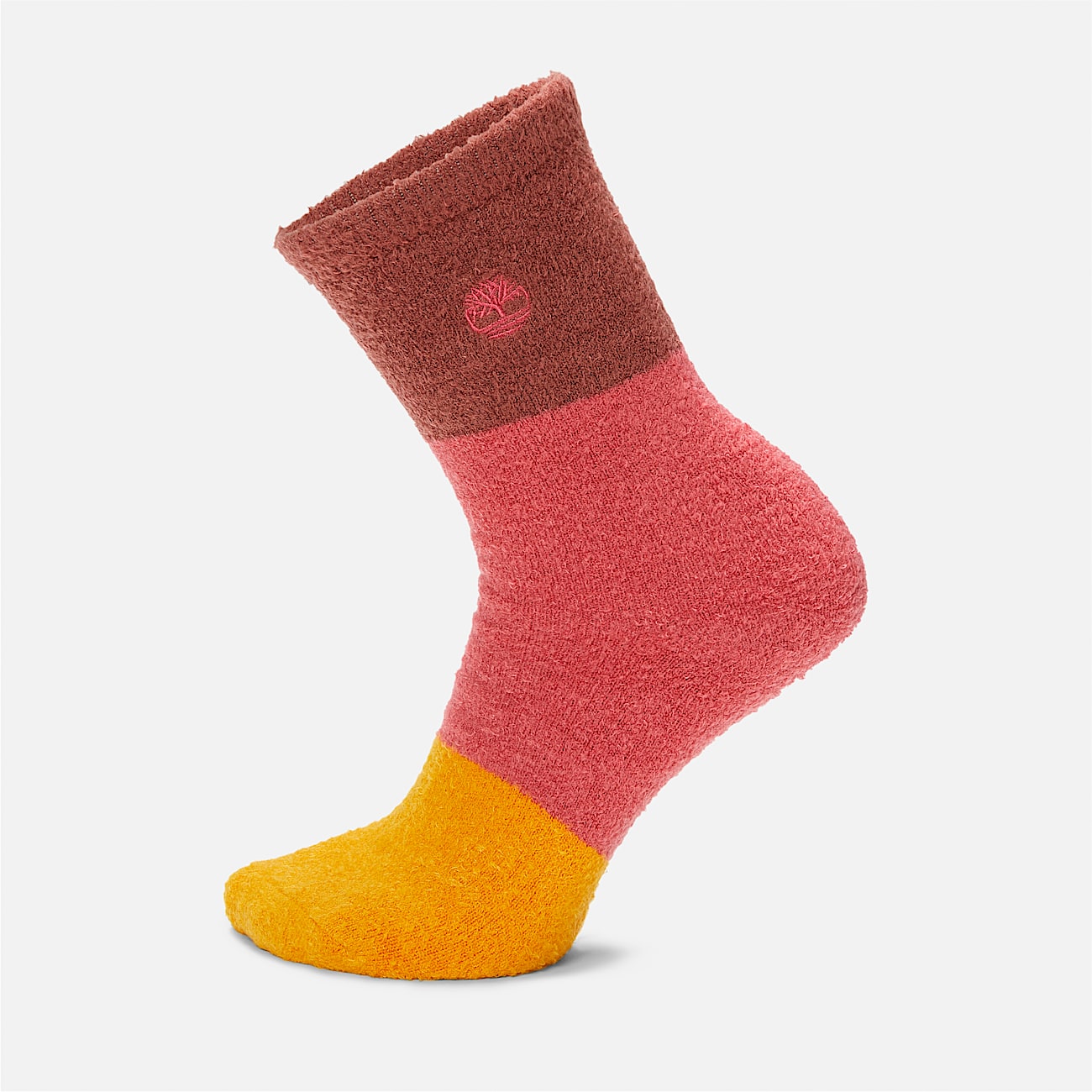 Women's Timberland® Color Block Fuzzy Shortie Crew Sock