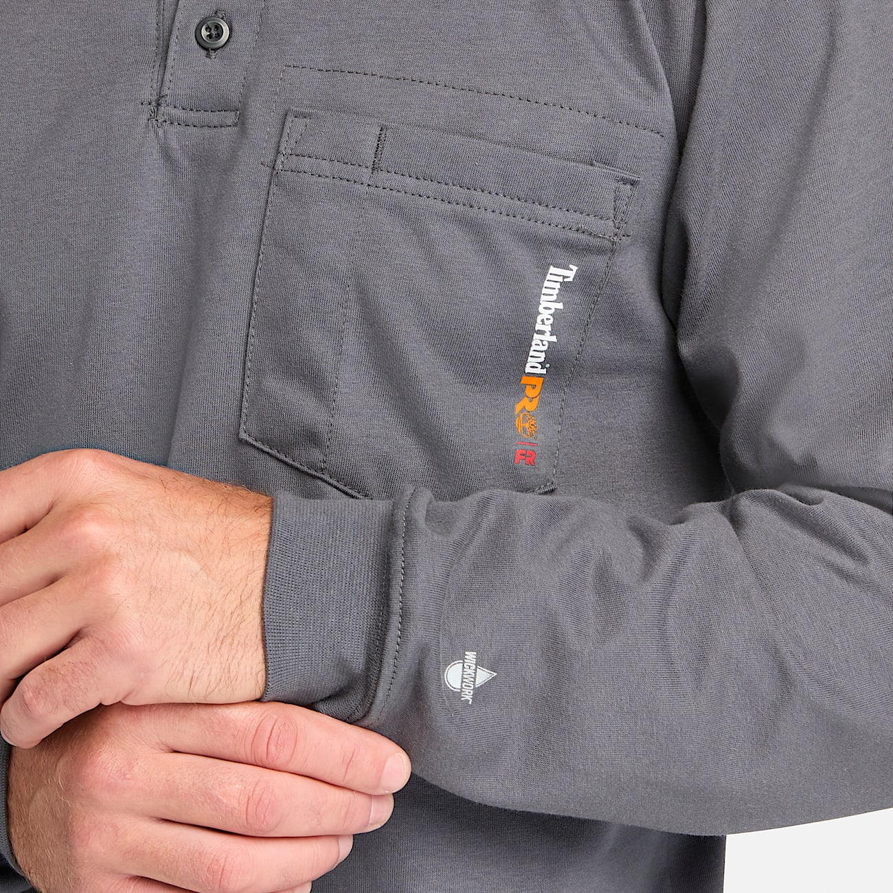 Men's Timberland PRO® Cotton Core Flame-Resistant Long-Sleeve Henley