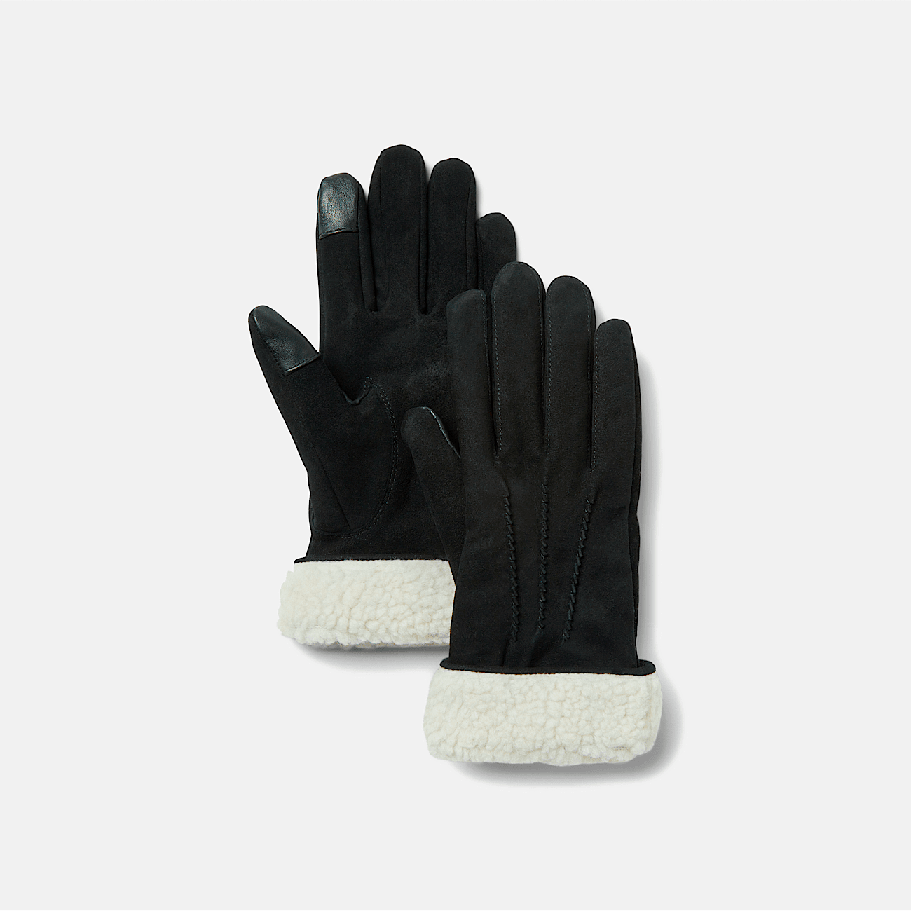 Women's Leather Gloves with Fleece Cuffs
