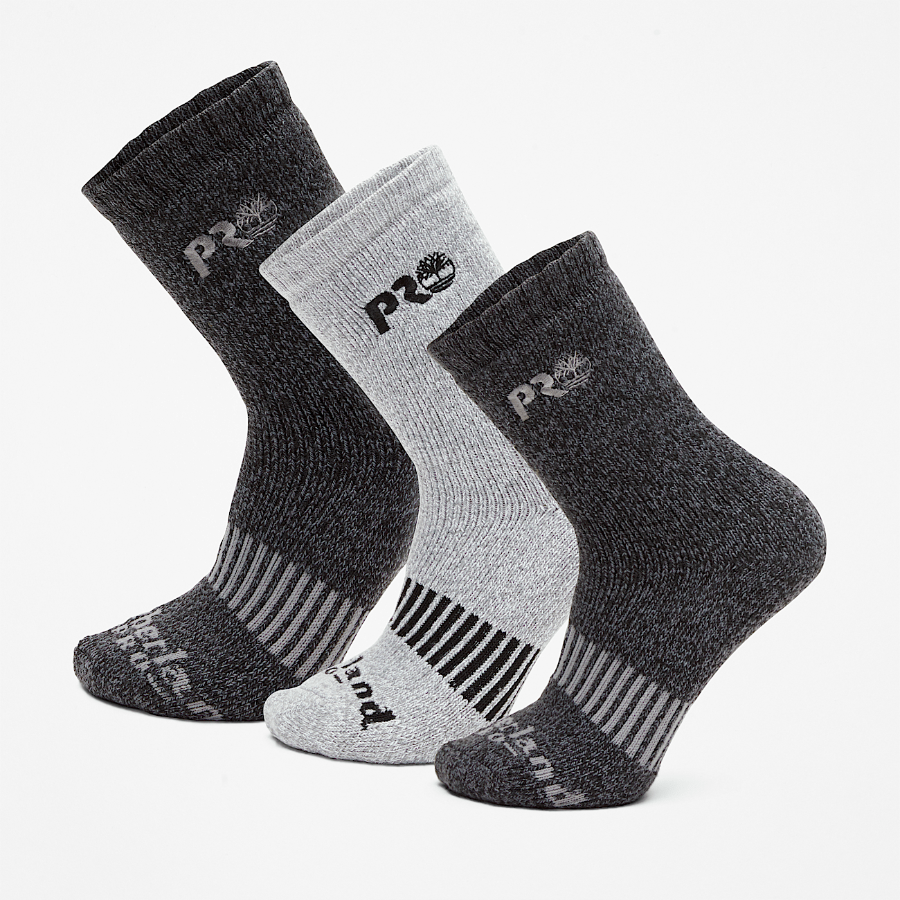 Men's 3-Pack Racing-Stripe Cushioned Boot Socks